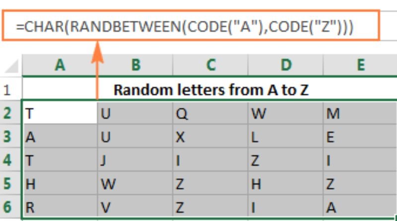 Excel Tips How To Generate Random Letters News Liv Up